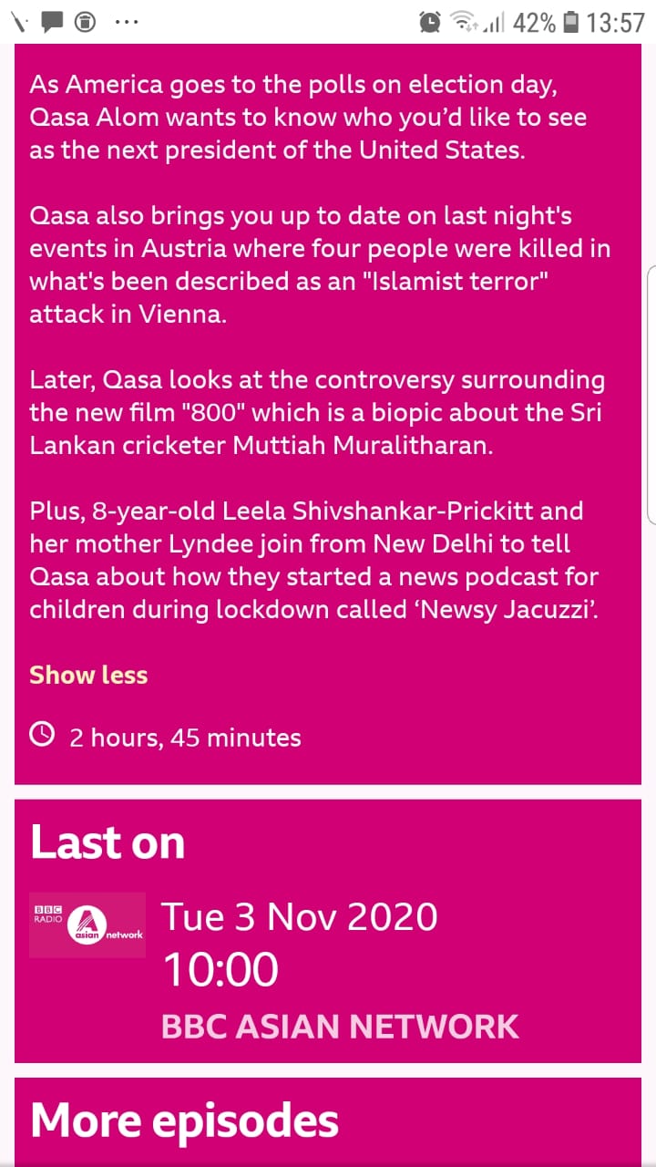 Whoa, we were on BBC Asia Network! - NEWSY POOLOOZI